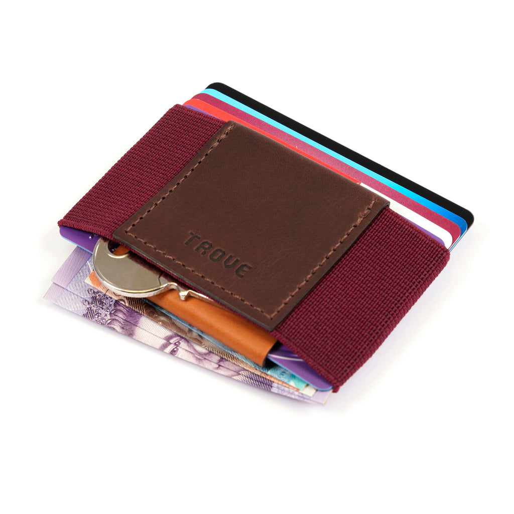 Trove Slim Card Wallet - Autumn Brown - Minimalist Leather Wallet ...
