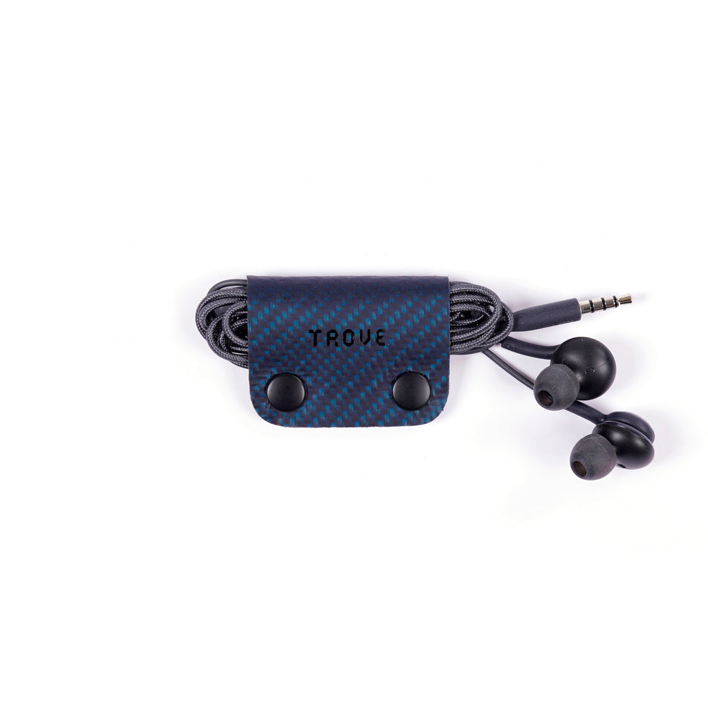 TROVE Cable Clip: Carbon Fibre Blue – TROVE.CC