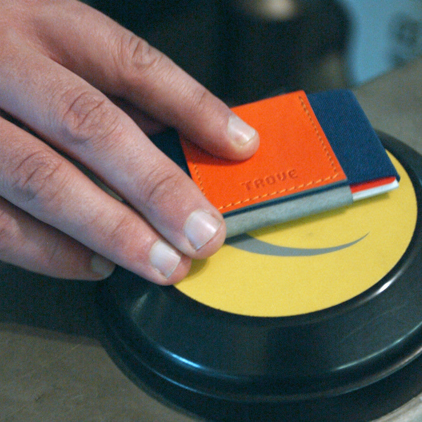 Trove Slim Wallet - Orange and Blue - Slim Card Wallet – TROVE.CC